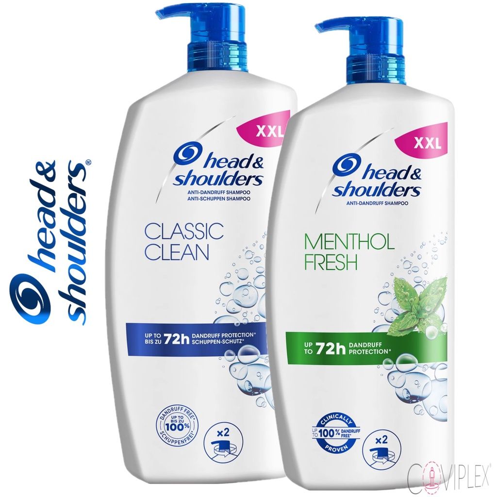 Head & Shoulders 2x 900ml MIX Szampon przeciwłupieżowy XXL CLASSIC ...