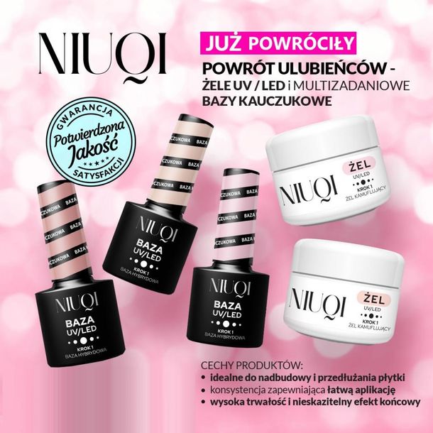 Niuqi Baza Hybrydowa Kauczukowa 5Ml Uv/Led Nude - ERLI.pl Niuqi Baza Hybrydowa Kauczukowa 5Ml Uv/Led Nude - ERLI.pl
