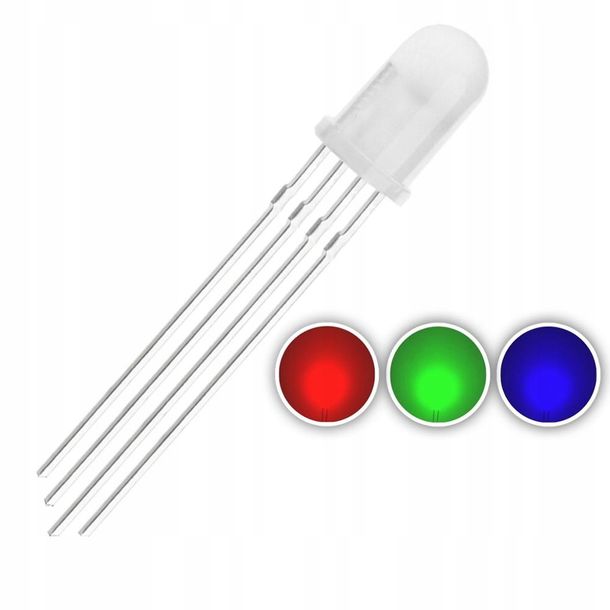 1 x Dioda LED RGB 3 kolorowa 5mm Arduino Raspberry - ERLI.pl