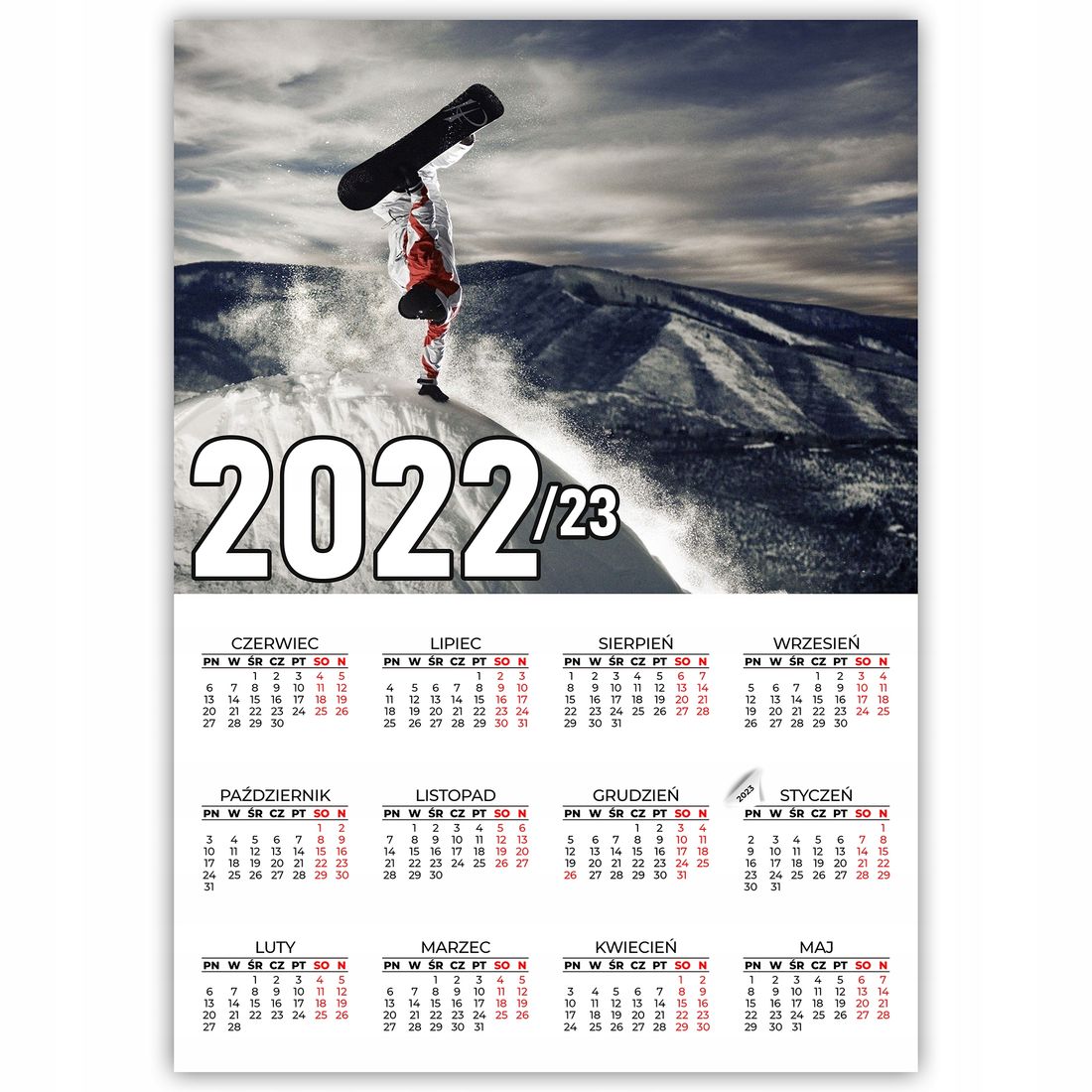 KALENDARZ Plakatowy 32x44 WIELE WZORÓW 2022/2023 - ERLI.pl