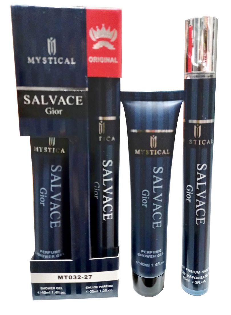 ZESTAW - PERFUMY MĘSKIE SALVACE SAUVACE - 35ml + żel 40ml - ERLI.pl