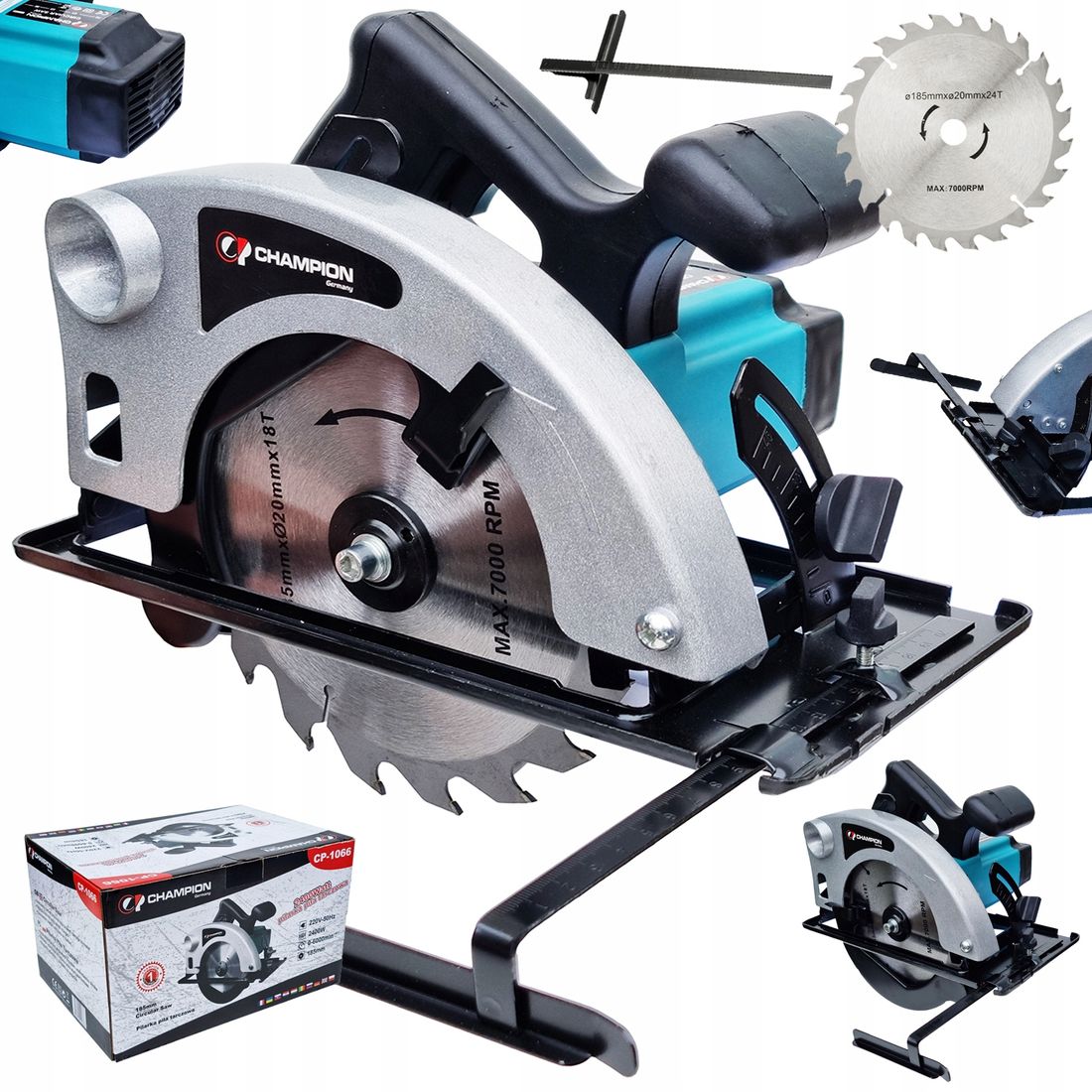 PILARKA PIŁA TARCZOWA RĘCZNA DO DREWNA 2400W 185mm - ERLI.pl