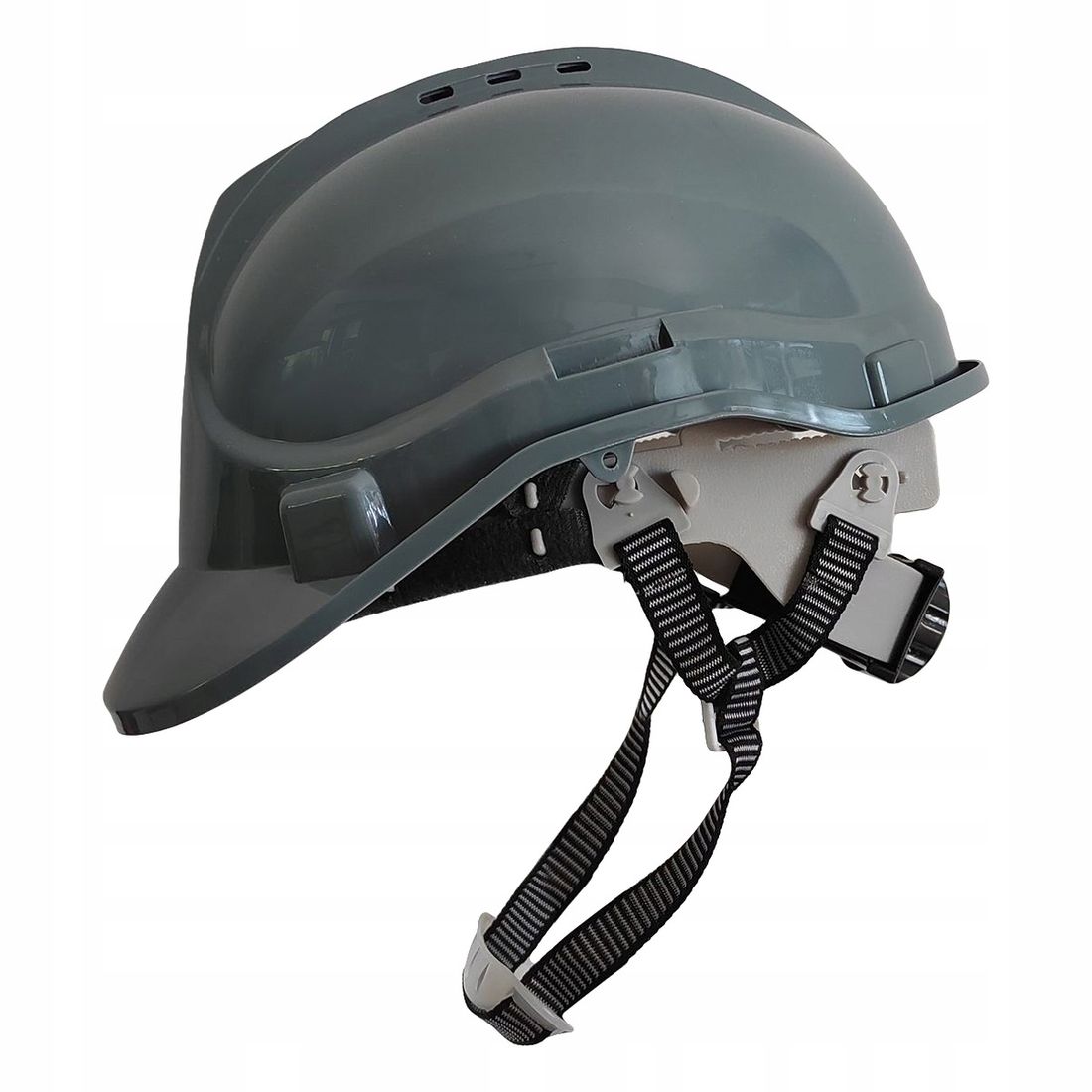 Hełm Kask BHP Budowlany Roboczy Ochronny Szary – 136150552 - ERLI.pl