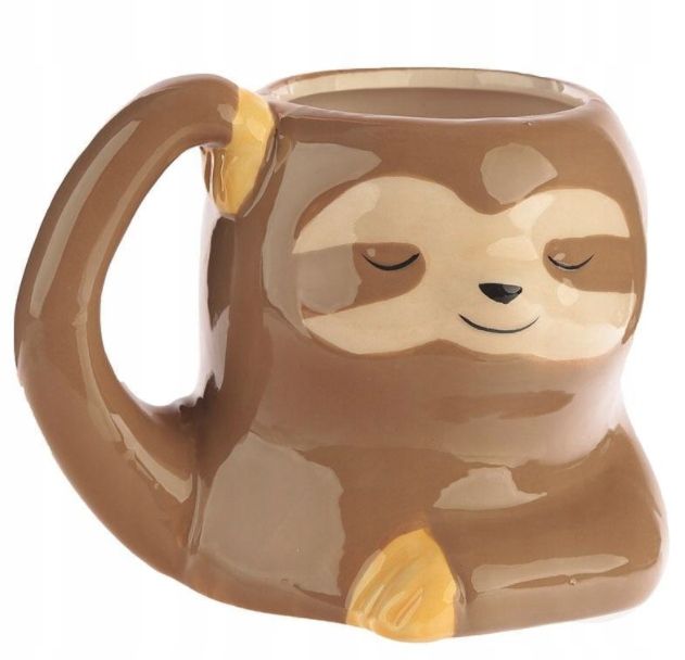 KUBEK CERAMICZNY LENIWIEC SLOTH ZWIERZĘTA PREZENT - ERLI.pl