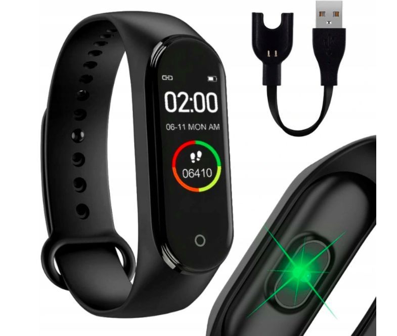 SMARTBAND M4 SMARTWATCH OPASKA SPORTOWA ZEGAREK - ERLI.pl