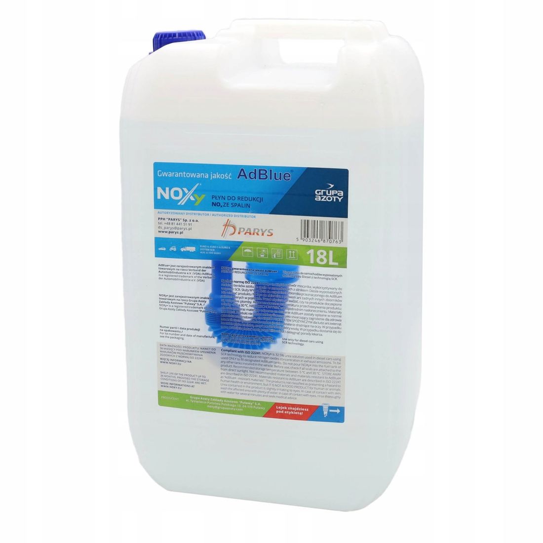 Dodatek Katalityczny AdBlue Noxy Z Lejkiem 18L - ERLI.pl