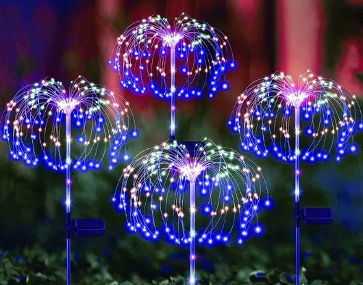 LAMPA SOLARNA LED drzewko , dmuchawiec , fajerwerki OZDOBA SOLARNA - ERLI.pl