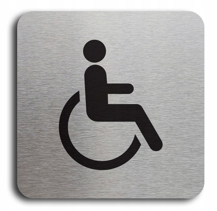 Tabliczka piktogram INWALIDA 10x10 cm – 136382329 - ERLI.pl