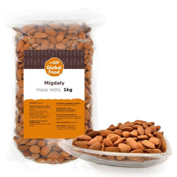 MIGDAŁY CAŁE DUŻE 1kg 1000g - ERLI.pl