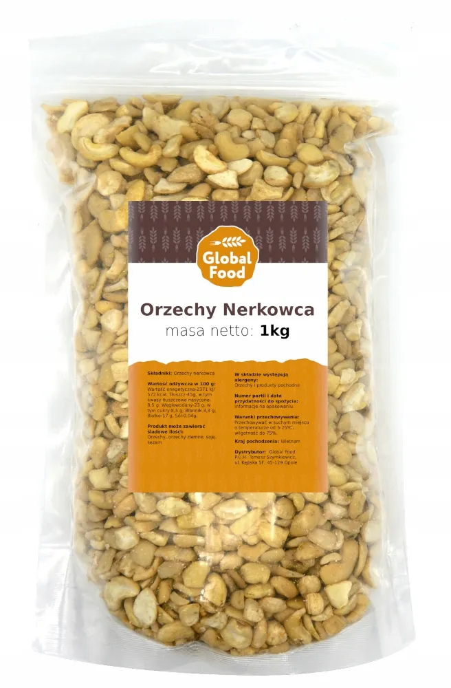 ORZECHY NERKOWCA 1kg 1000g NERKOWCE - ERLI.pl