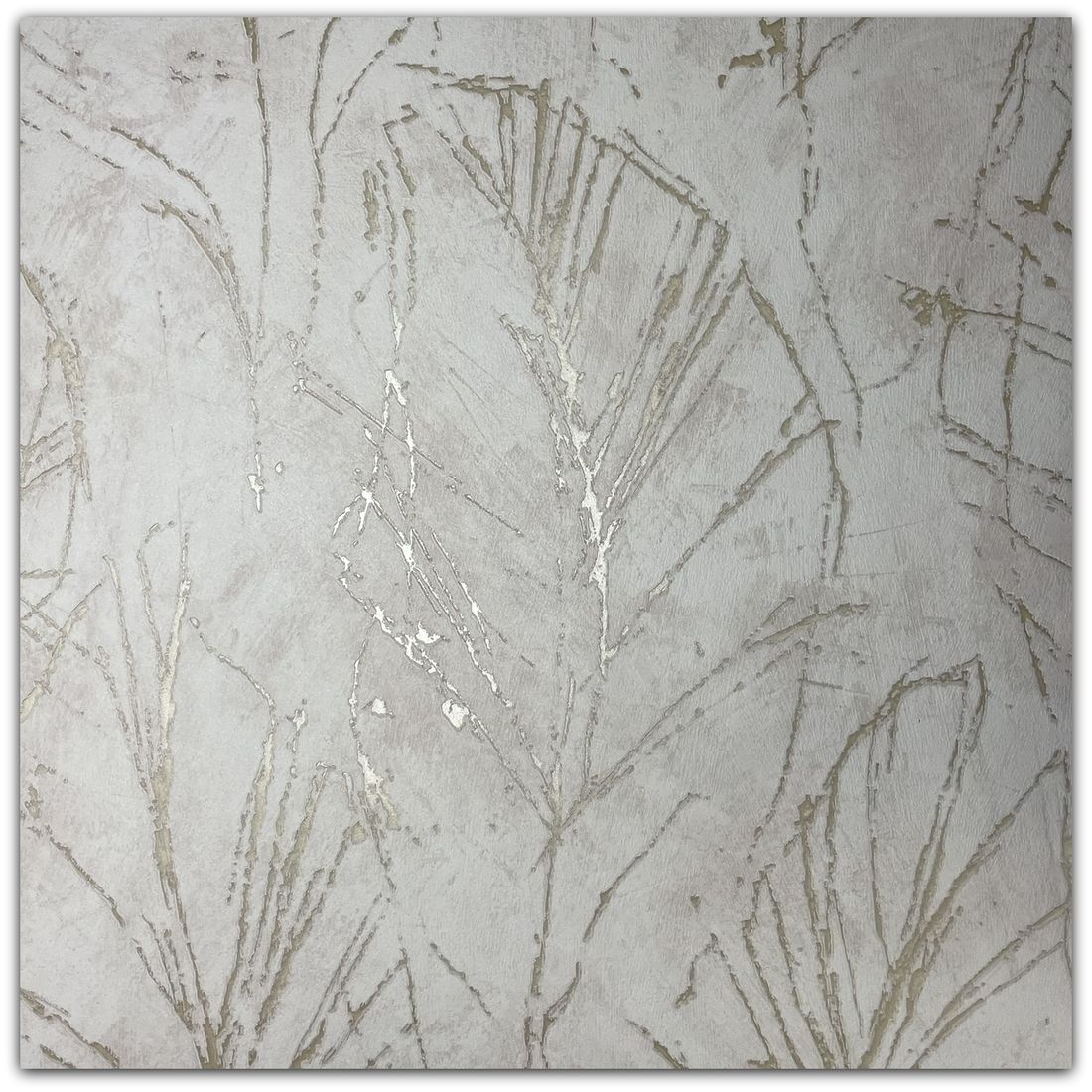 TAPETY TAPETA NIEMIECKA BETON LIŚCIE BEŻ ECRU - ERLI.pl