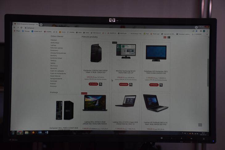 Monitor 21.5' HP ZR22w 1920x1080 LED DISPLAYPORT - ERLI.pl