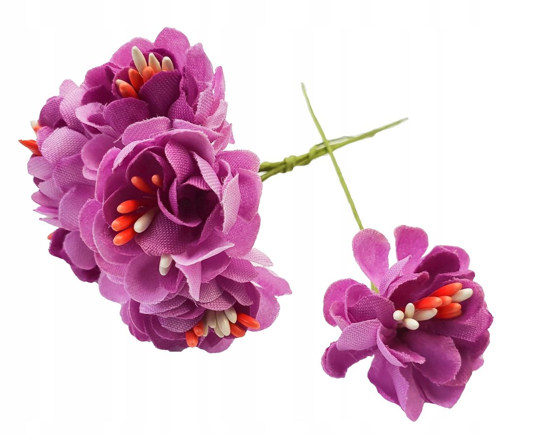 KWIATKI MATERIAŁOWE 6SZT4CM KWIATKI DO OZDABIANIA - ERLI.pl