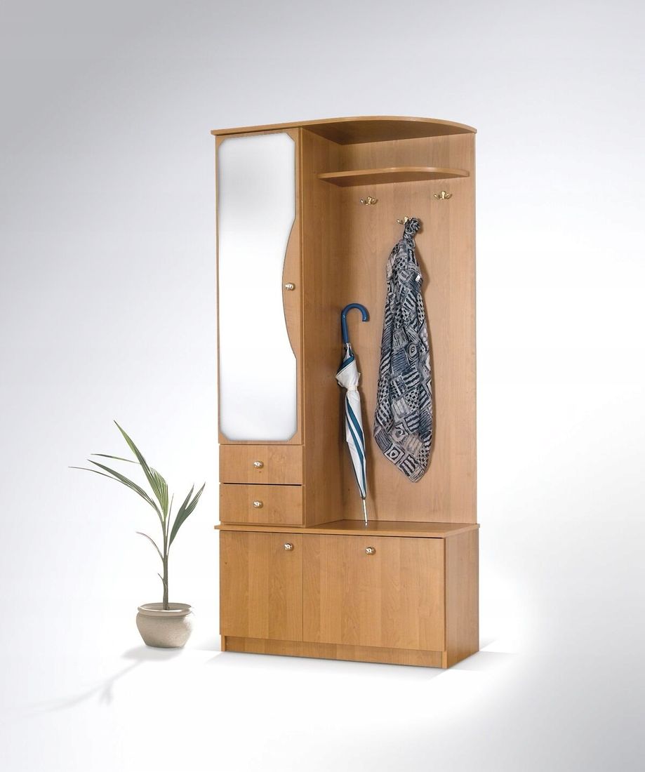 Garderoba szafa lustro buk olcha orzech dąb MAX - ERLI.pl