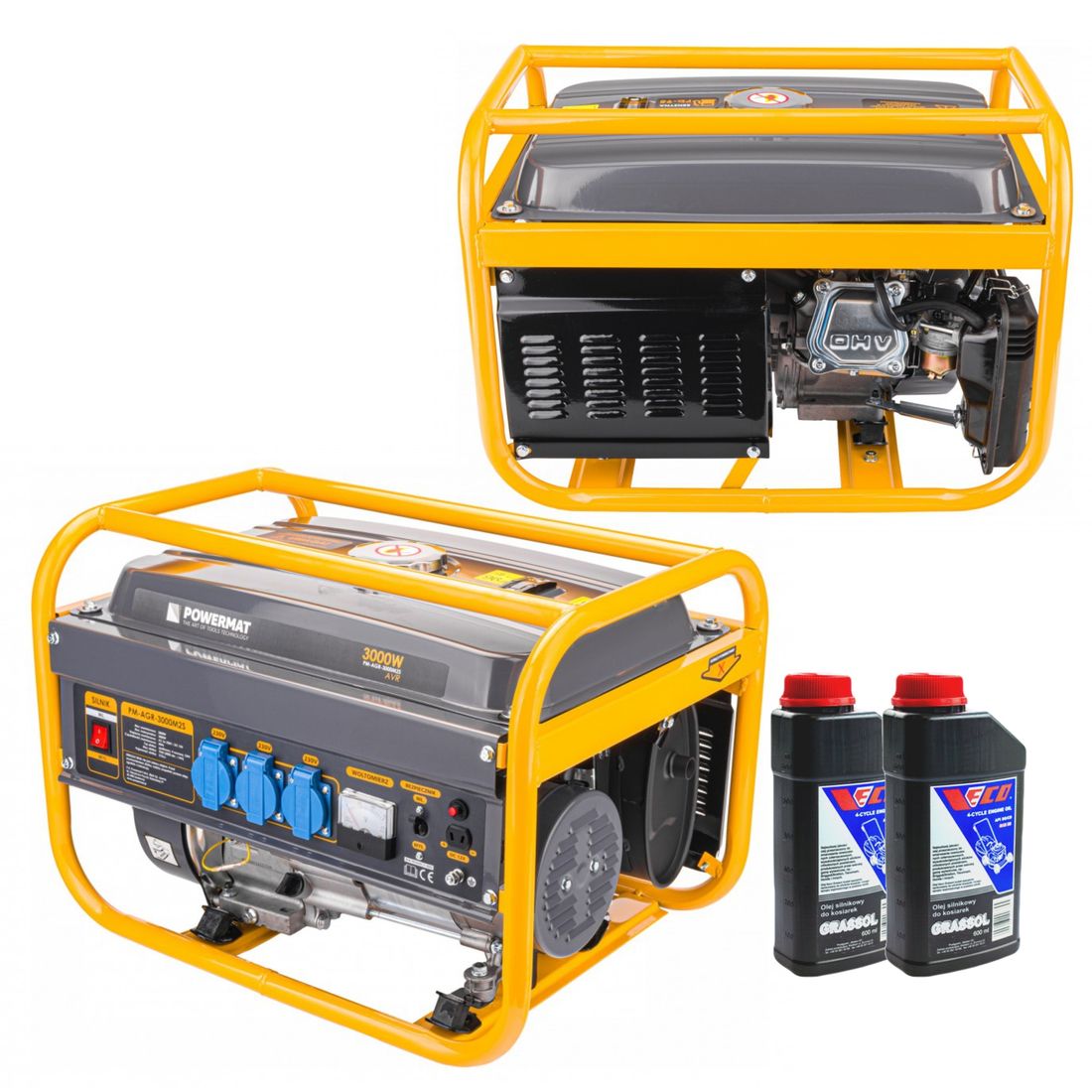 AGREGAT PRĄDOTWÓRCZY 3000W 230V GENERATOR AVR - ERLI.pl