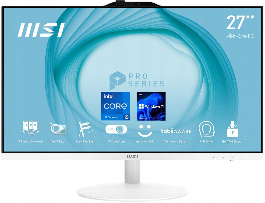 AiO MSI PRO AP272 27 i5-12400 8GB SSD512+1TB W11 - ERLI.pl