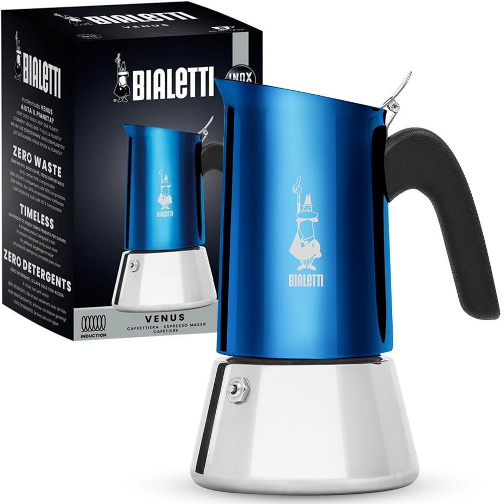 KAWIARKA BIALETTI NEW VENUS 6TZ BLUE INDUKCJA STAL - ERLI.pl