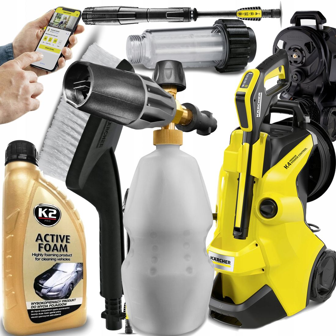 MYJKA CIŚNIENIOWA KARCHER K4 POWER GOTOWY DO PRACY - ERLI.pl