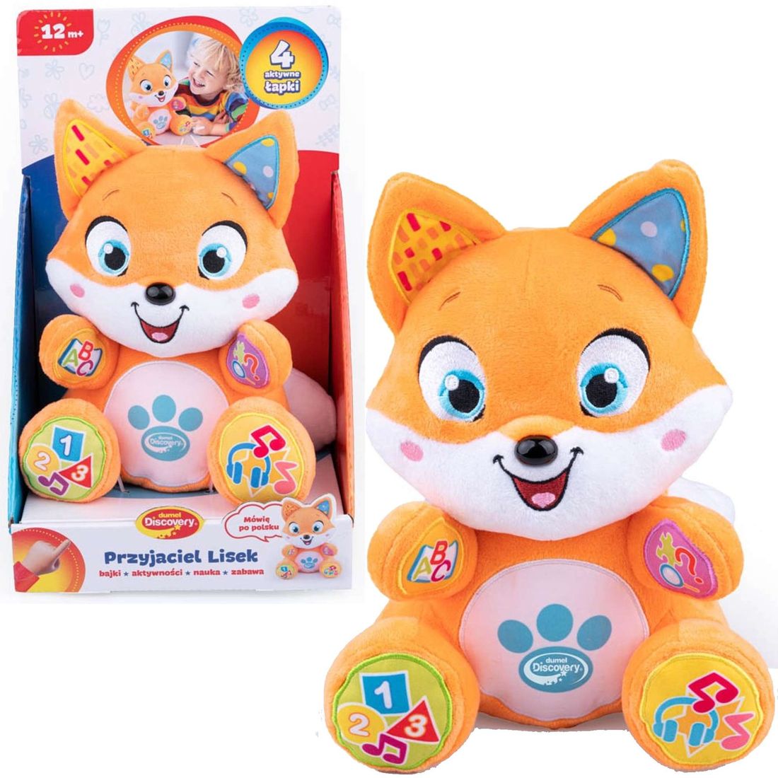 Interaktywna maskotka Przyjaciel Lisek 4 aktywne łapki polski - ERLI.pl
