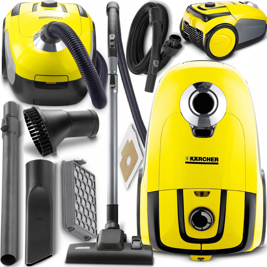 KARCHER VC 2 MOCNY ODKURZACZ DOMOWY KOMPAKTOWY XXL - ERLI.pl