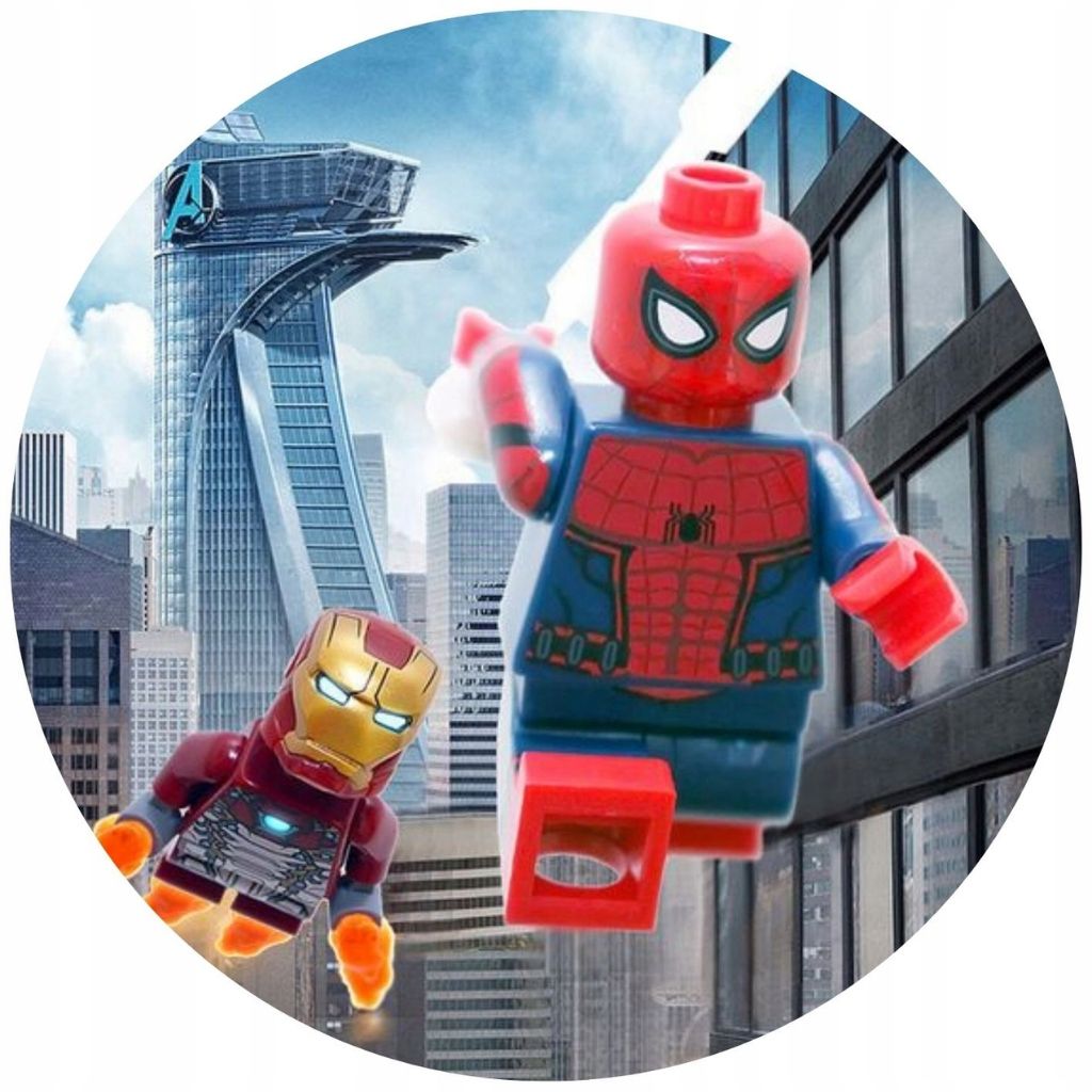 OPŁATEK NA TORT 20CM LEGO TWÓJ NAPIS SPIDERMAN – 137283055 - ERLI.pl