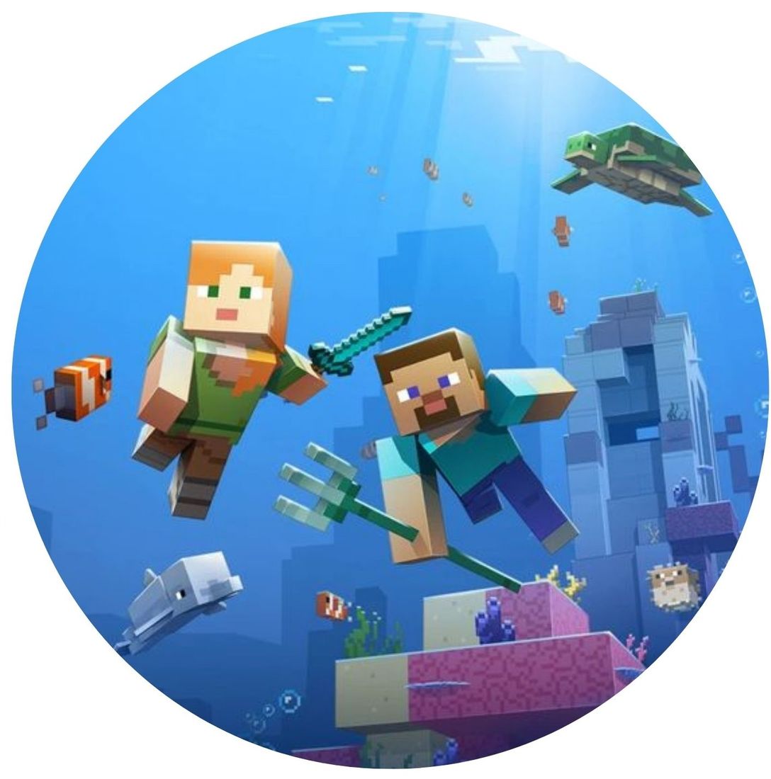 OPŁATEK NA TORT 20CM Minecraft NAPIS IMIĘ Prezent – 137287032 - ERLI.pl