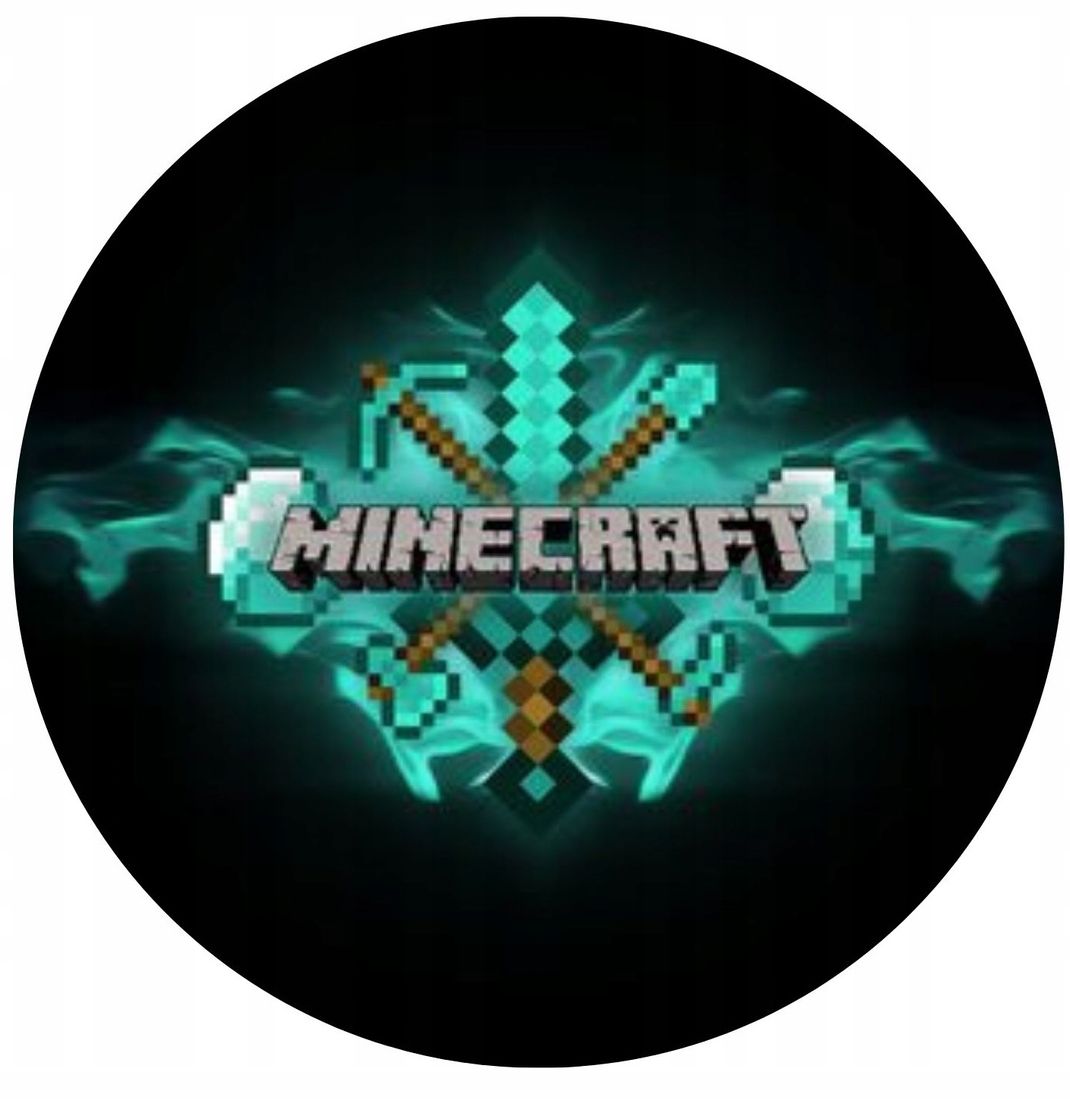 OPŁATEK NA TORT 20CM Minecraft NAPIS IMIĘ Prezent - ERLI.pl