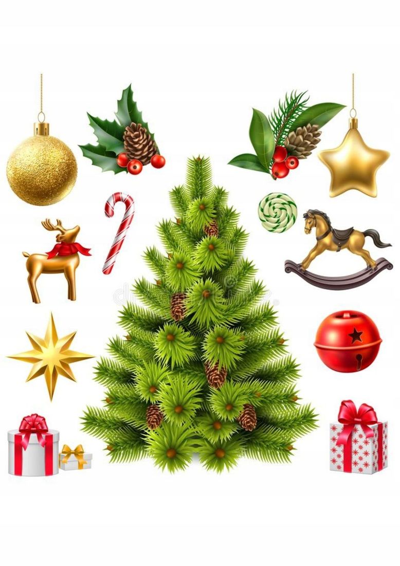 TOPPER OPŁATEK TORT ZŁOTY RENIFER CHOINKA ŚWIĘTA – 137287099 - ERLI.pl