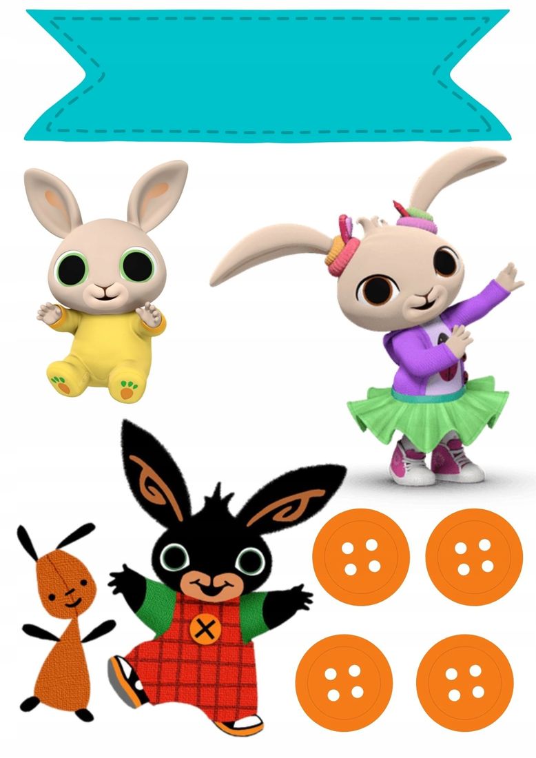 OPŁATEK NA TORT A4 TOPPER KRÓLIK BING PREMIUM – 137287314 - ERLI.pl