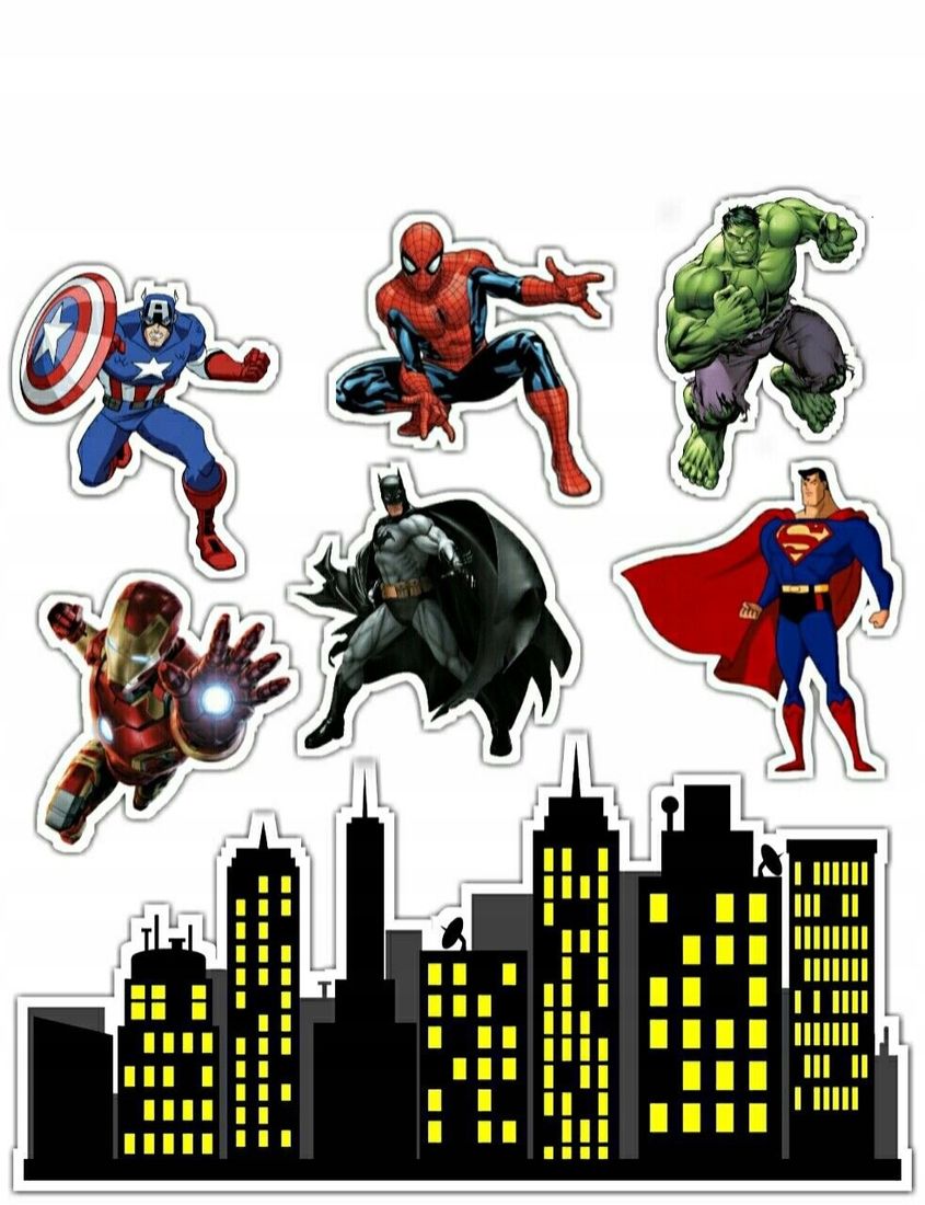 OPŁATEK NA TORT A4 TOPPER AVENGERS BOHATEROWIE – 137287536 - ERLI.pl