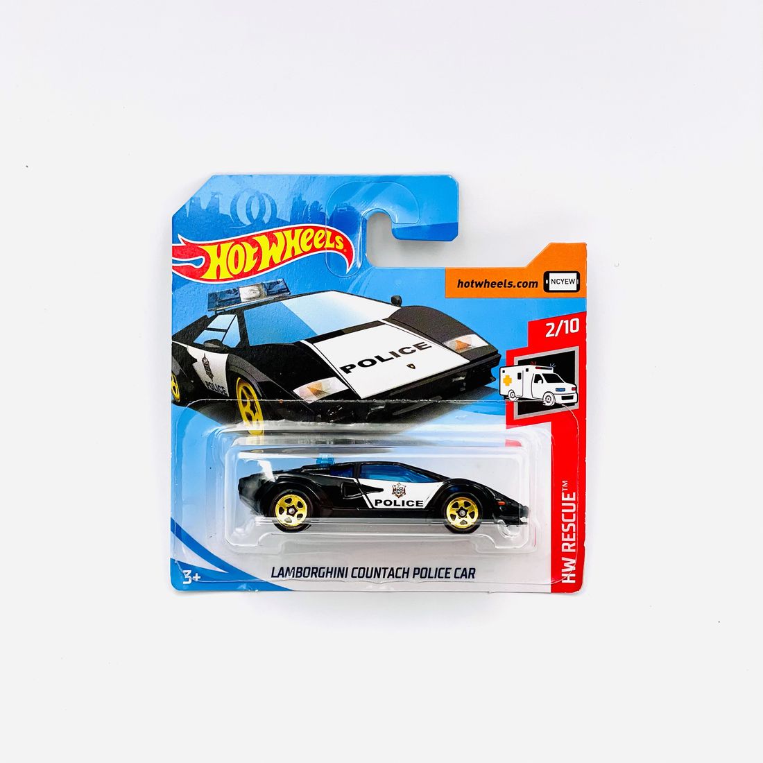 Lamborghini Countach Police Car - HW Rescue Hot Wheels 1:64 - ERLI.pl