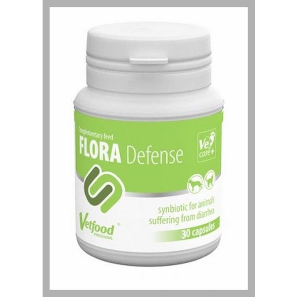 Flora Defense 30 kaps Trawienie, biegunka, probiotyk Dla psa, dla kota - ERLI.pl