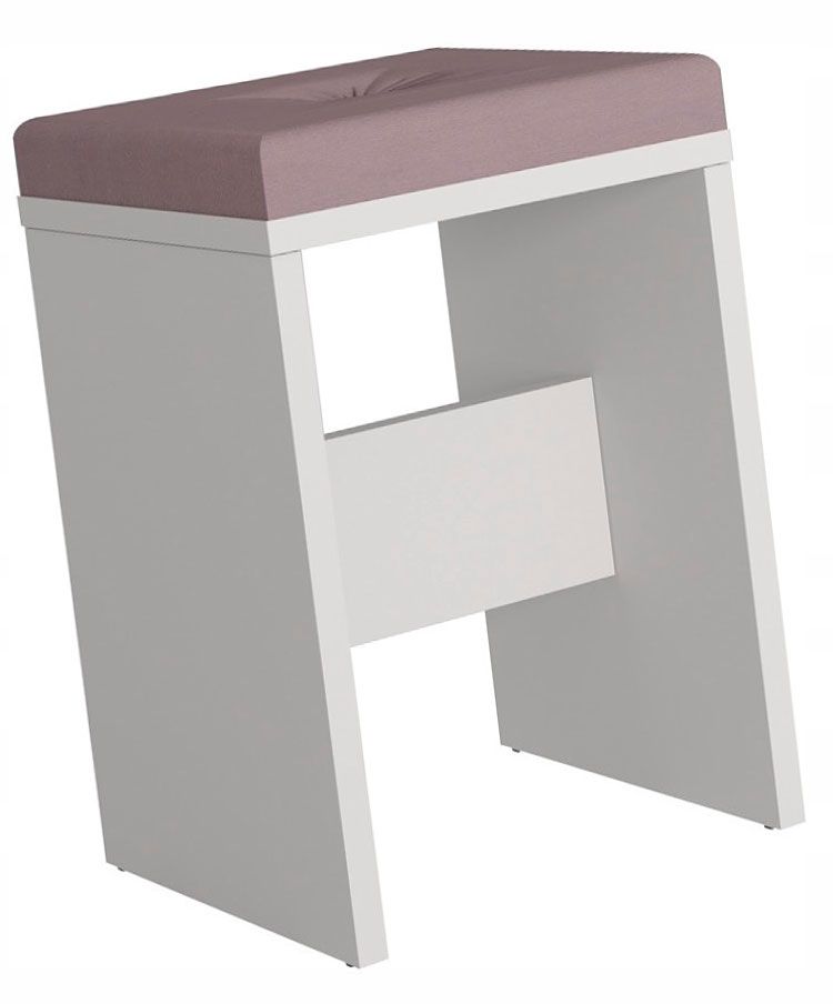 TABORET TAPICEROWANY SIEDZISKO DO TOALETKI RÓŻOWY – 138099929 - ERLI.pl