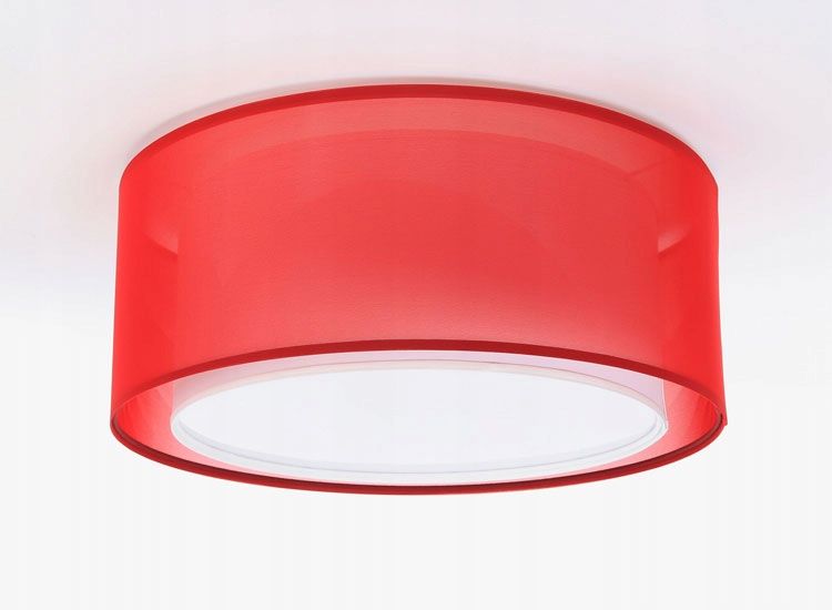 PLAFON LAMPA SUFITOWA OKRĄGŁA NOWOCZESNA CZERWONA - ERLI.pl