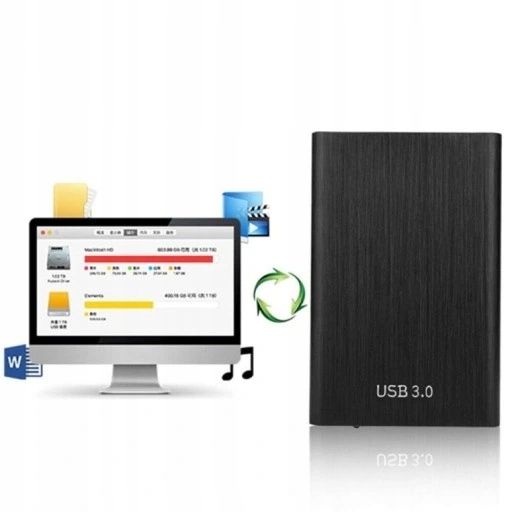 DYSK ZEWNĘTRZNY PRZENOŚNY HDD CZARNY USB 3.0 2TB - ERLI.pl DYSK ZEWNĘTRZNY PRZENOŚNY HDD CZARNY USB 3.0 2TB - ERLI.pl