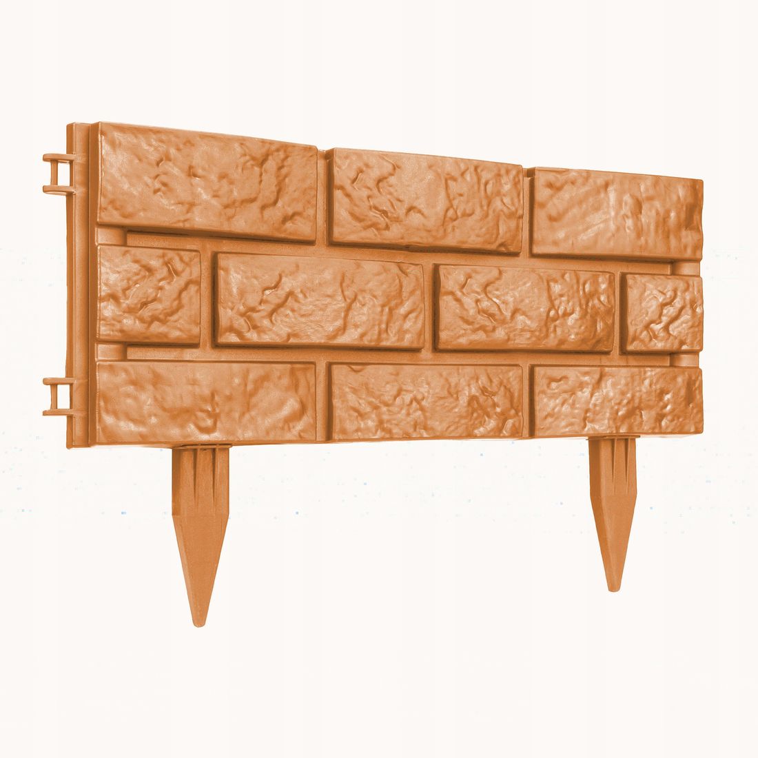 Murek ogrodowy płot 220 cm x 19 cm Terakota cegła - ERLI.pl