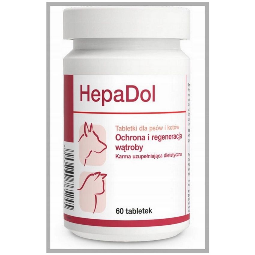 Dolvit Hepadol 60 tabletek na wątrobę. Dla psa, dla kota. Dolfos. - ERLI.pl