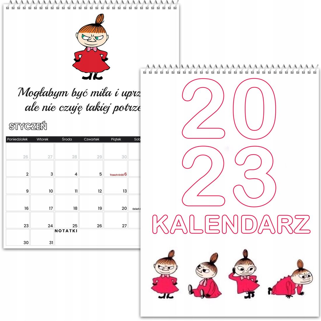 KALENDARZ ŚCIENNY A4 MAŁA MI MUMINKI 2023 Y2 - ERLI.pl