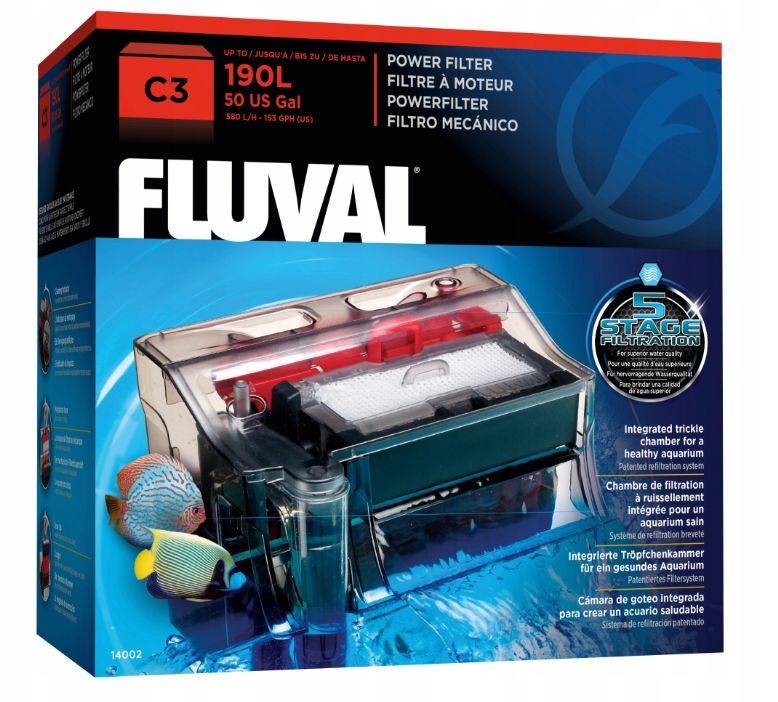FLUVAL C3 Filtr Kaskadowy Do Akwarium 190L 580L/H – 142916184 - ERLI.pl