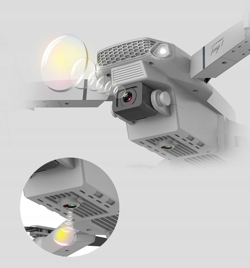 DRON E88 PRO 2xKamera 4K 1080P Wifi FPV +3 BATERIE – 139041276 - ERLI.pl