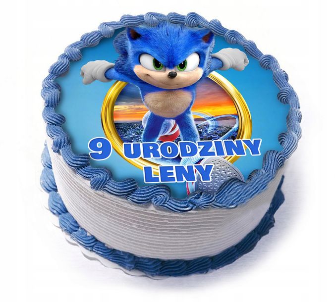 OPŁATEK NA TORT SONIC 2 SZYBKI JAK URODZINY Y5 – 139356061 - ERLI.pl