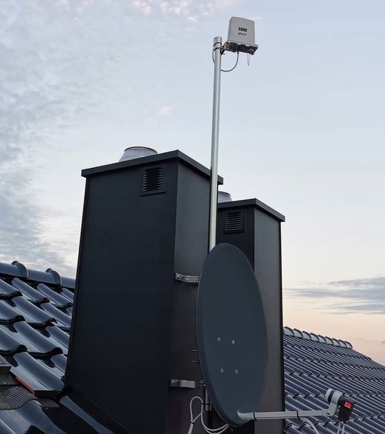 ANTENA SATELITARNA CZASZA 80cm 4K ZESTAW TALERZ KONWERTER QUAD KABEL UCHWYT - ERLI.pl