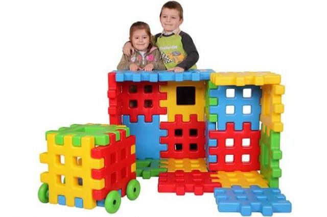 OGROMNE MEGA KLOCKI WAFLE EDUKACYJNE TANIO 35X35 - ERLI.pl