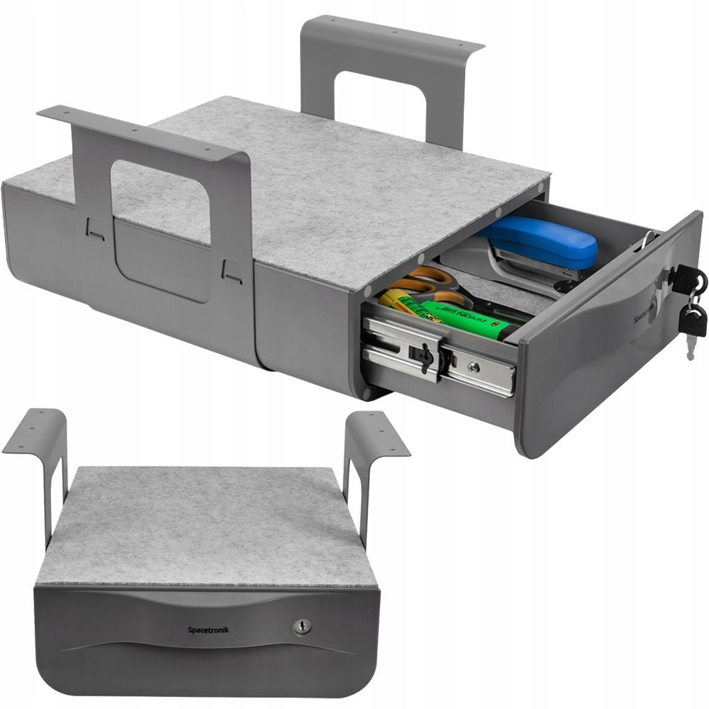 SZUFLADA POD BIURKO BLAT PÓŁKA WYSUWANA ORGANIZER - ERLI.pl