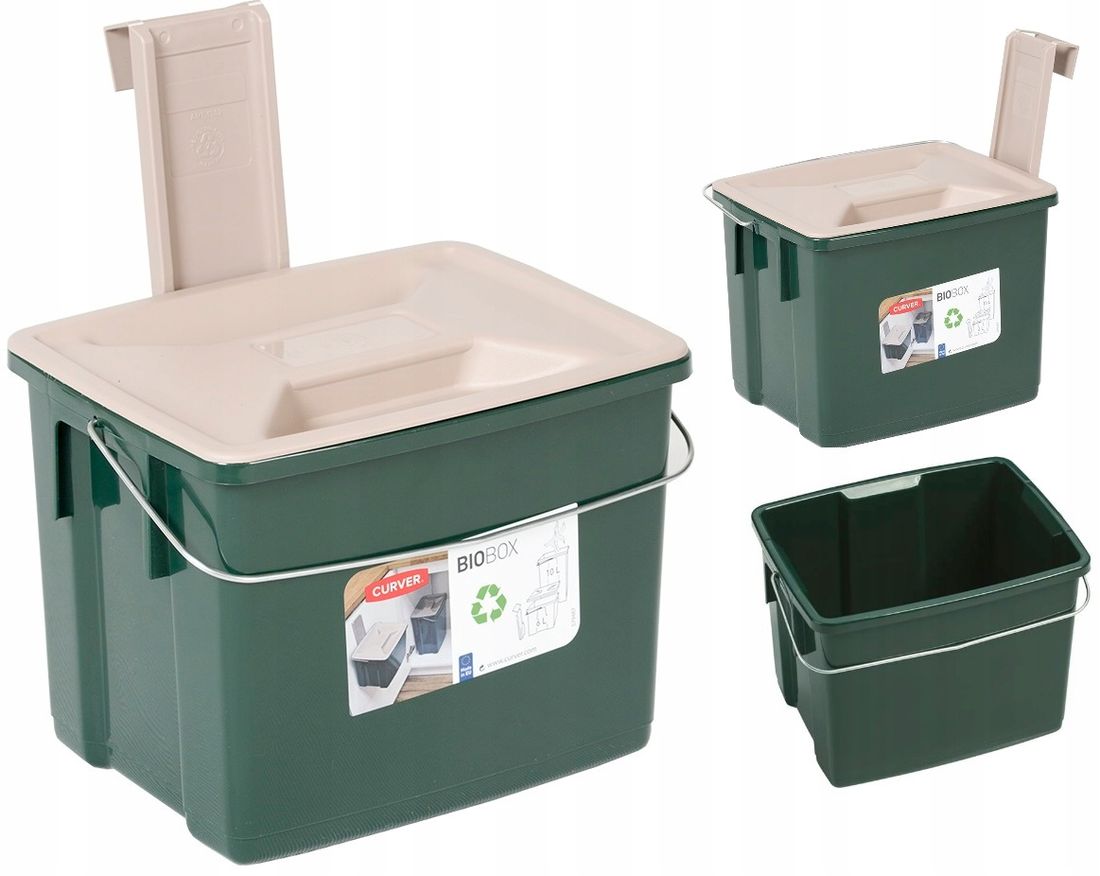 KOSZ POJEMNIK ODPADY ORGANICZNE ŚMIECI 6L CURVER - ERLI.pl