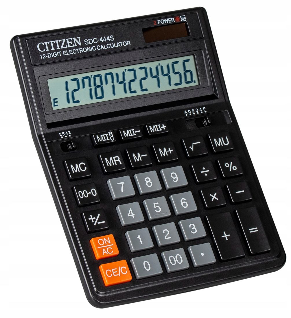 DUŻY KALKULATOR BIUROWY CITIZEN SDC-444S PROCENTY - ERLI.pl