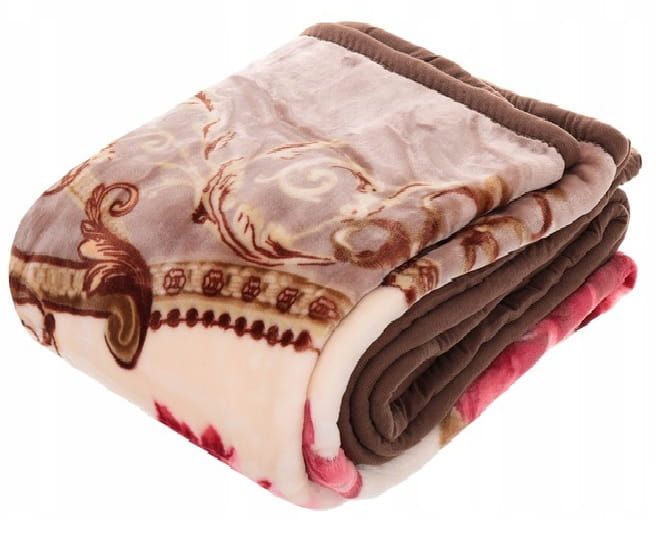 KOC AKRYLOWY 160x200 CIEPŁY GRUBY PIWONIE - ERLI.pl