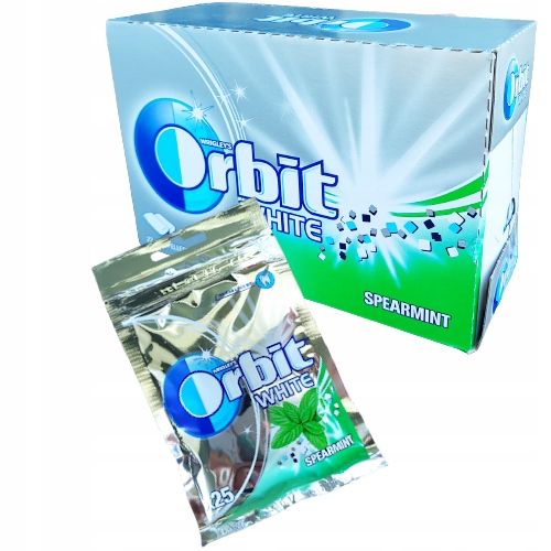 GUMA ORBIT WHITE SPEARMINT WRIGLEY'S 35g x 22 szt - ERLI.pl