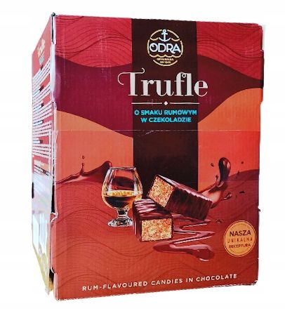 CUKIERKI ODRA TRUFLE RUMOWE W CZEKOLADZIE 2,5KG – 140388381 - ERLI.pl