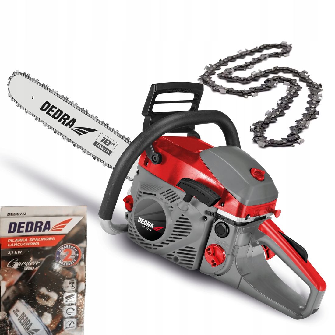 DEDRA PIŁA SPALINOWA ŁAŃCUCHOWA 2,1kW PILARKA – 140480513 - ERLI.pl